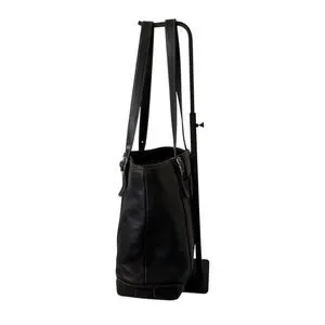 Coach | Bags | Coach Vintage Black Leather Hampton Shoulder Bag Tote ...